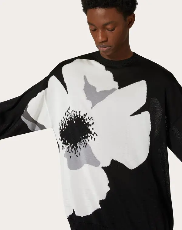 Valentino Garavani Floral Patterned Crewneck Jumper