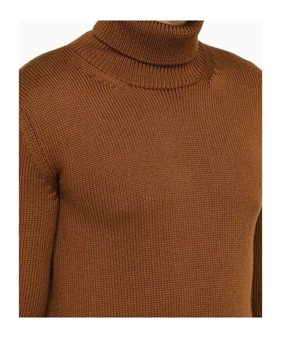 ROBERTO COLLINA Turtleneck Sweater - Brown