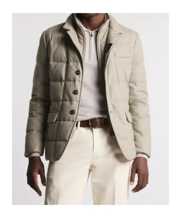 FAY Quilted Zip-closure Coat With Flap Pockets - Light Brown