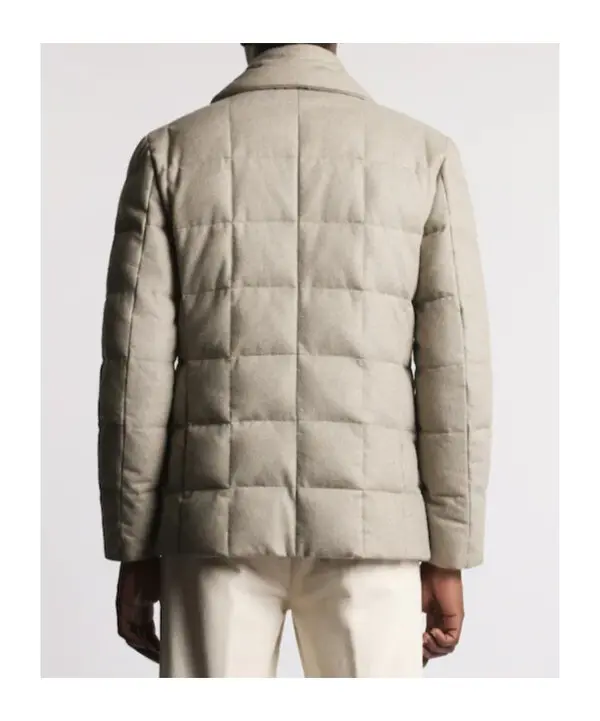 FAY Quilted Zip-closure Coat With Flap Pockets - Light Brown