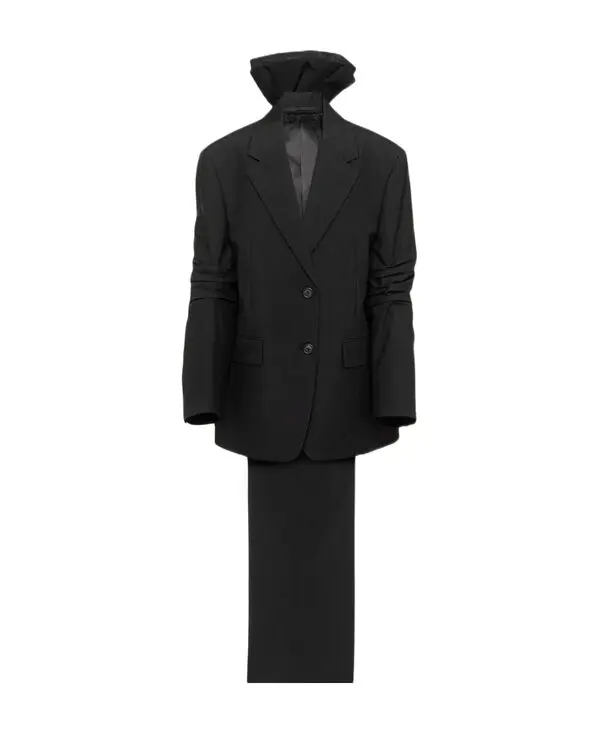 Prada Single-breasted Coat With Bow Detail