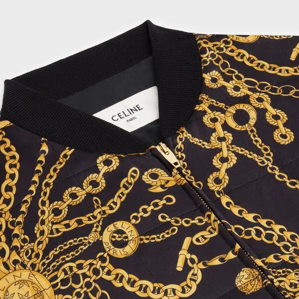 Celine Bomber Jacket With Foulard Print