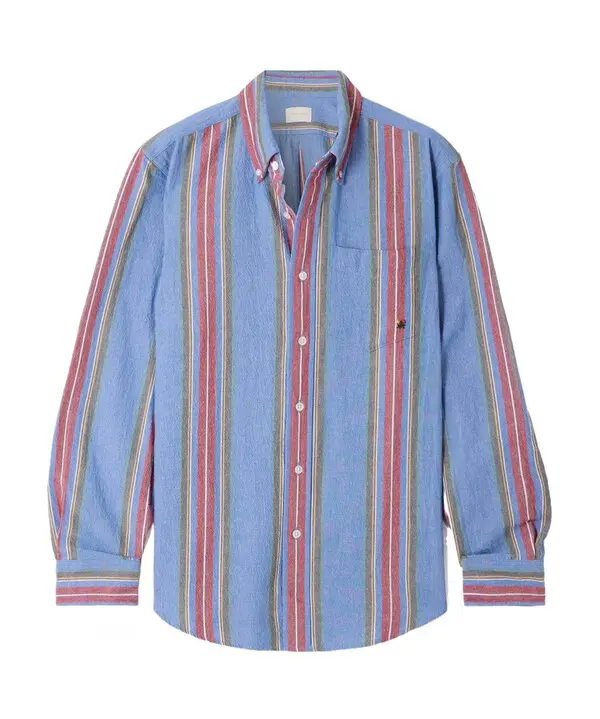 Aimé Leon Dore Long Sleeve Striped Shirt - Blue
