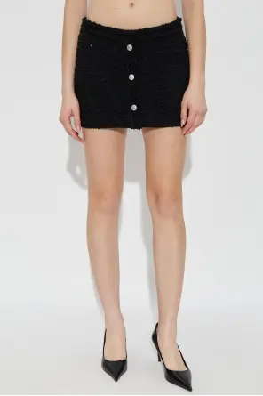 MISBHV Bouclé Mini Skirt With Embossed Logo Buttons