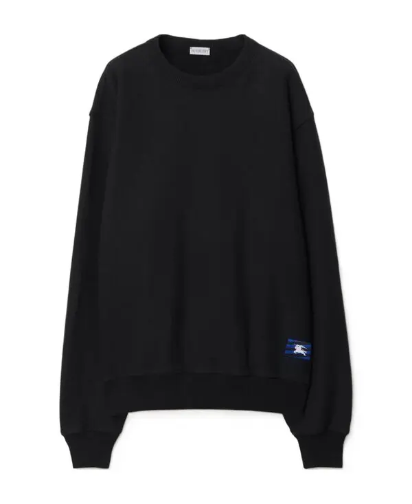 Burberry Equestrian Knight Crewneck Sweatshirt - Black