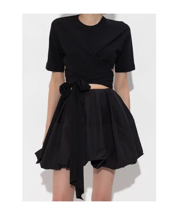 Alaïa Wrap Bow Detailed Backless Top