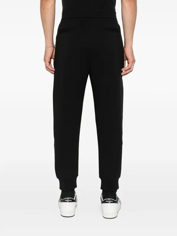 Emporio Armani Logo-embroidered Cuffed Track Pants