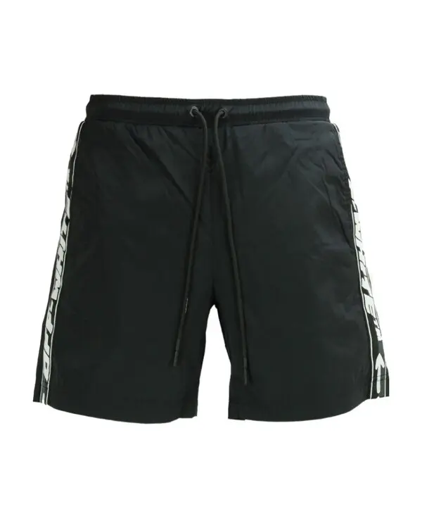 Off-White Logo Tape Swim Shorts - Black
