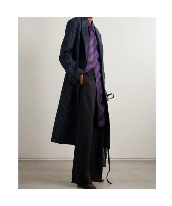 Dries Van Noten Striped Long Coat