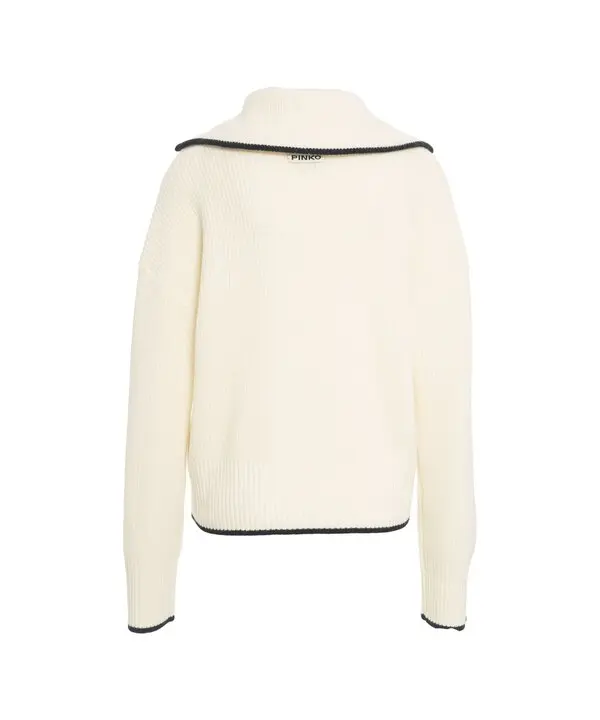 Pinko Logo Detailed Half-zip Jumper - No