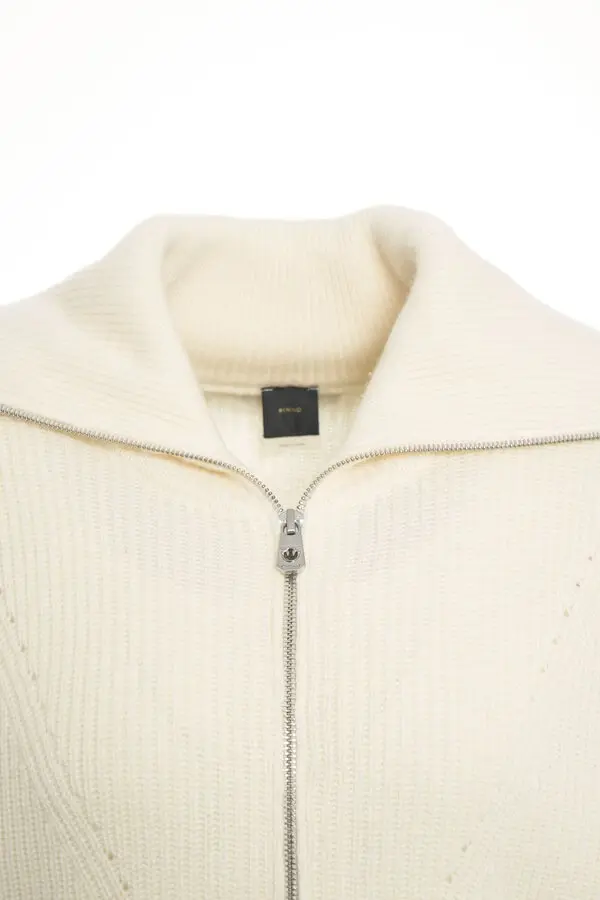 Pinko Half-zip Logo Detail Jumper - White