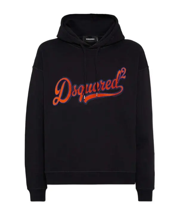 Dsquared2 Logo Patch Hoodie - Black
