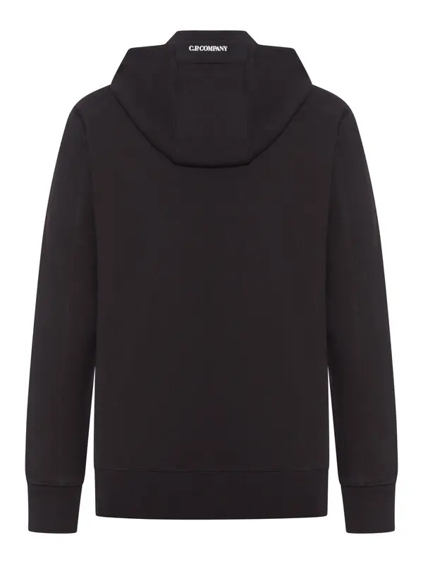C.P. COMPANY Logo-print Drawstring Hoodie - Black