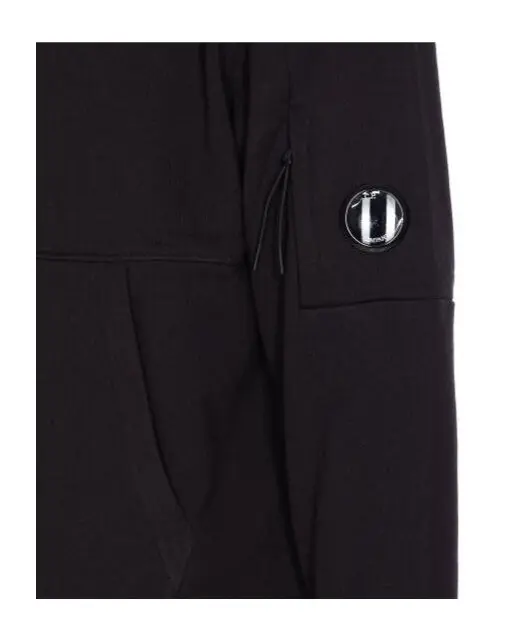 C.P. COMPANY Logo-print Drawstring Hoodie - Black