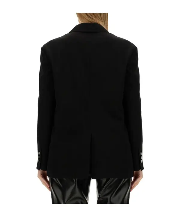 Moschino Single-breasted Blazer With Notch Lapel - Black