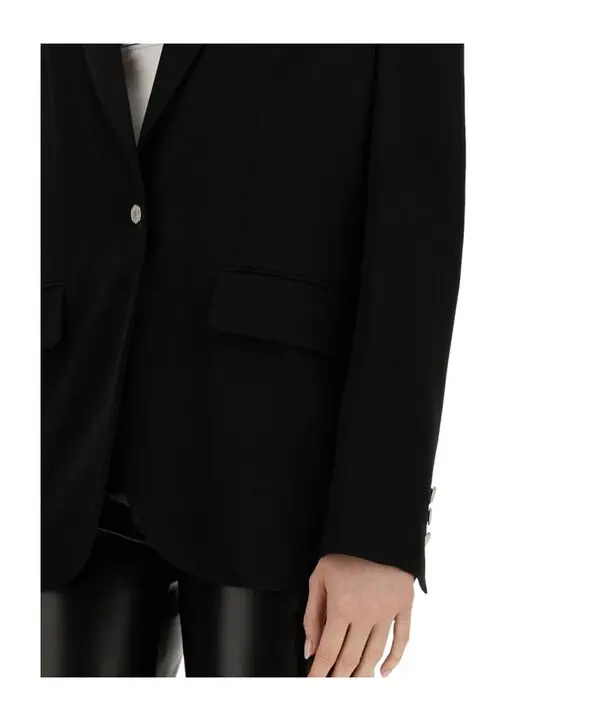 Moschino Single-breasted Blazer With Notch Lapel - Black