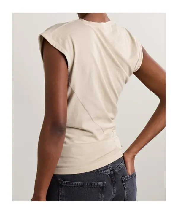 AGOLDE Beth Draped Organic Cotton-jersey T-shirt