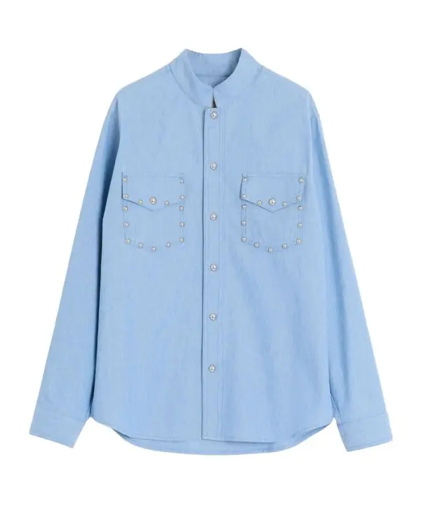 Valentino Garavani Denim Shirt With Cabochons