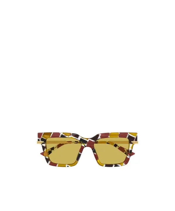 Bottega Veneta Geometric Frame Sunglasses - Yellow