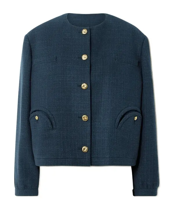 BLAZÉ MILANO Missy Gliss Cotton-blend Jacket - Blue