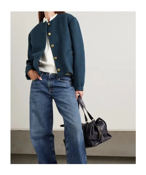 BLAZÉ MILANO Missy Gliss Cotton-blend Jacket - Blue