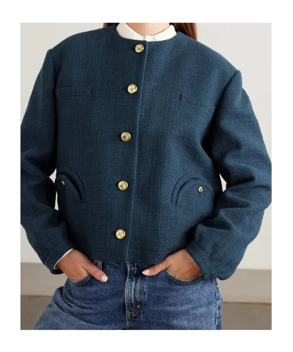 BLAZÉ MILANO Missy Gliss Cotton-blend Jacket - Blue