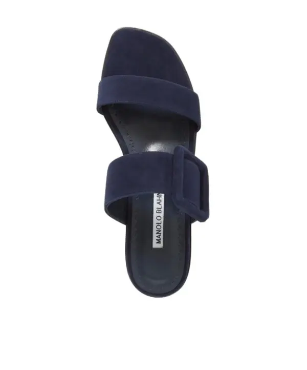 Manolo Blahnik Buckled Suede Sandals