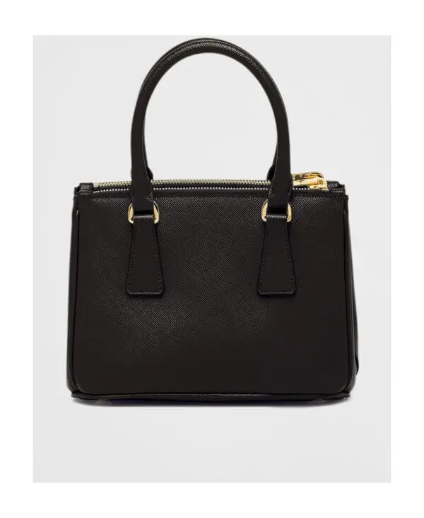Prada Galleria Mini Saffiano Leather Bag - Black