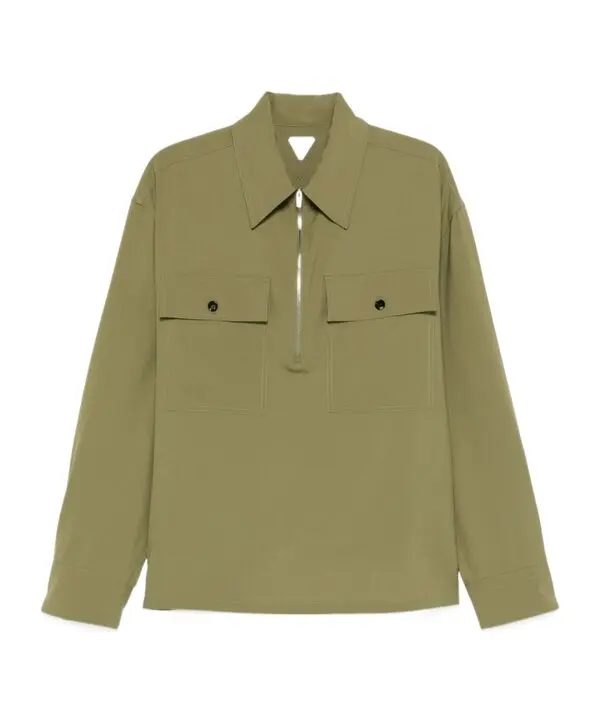 Bottega Veneta Regular Fit Front Zipped Shirt