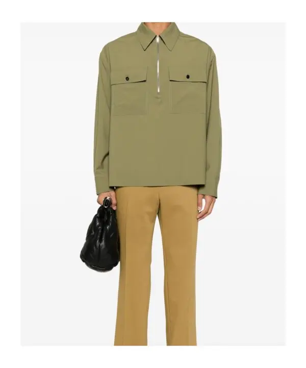 Bottega Veneta Regular Fit Front Zipped Shirt