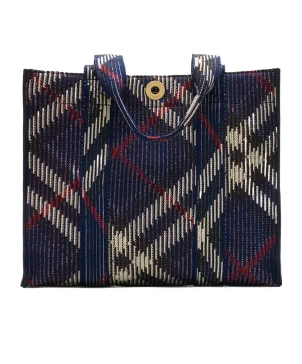 Burberry Check Pattern Tote Bag
