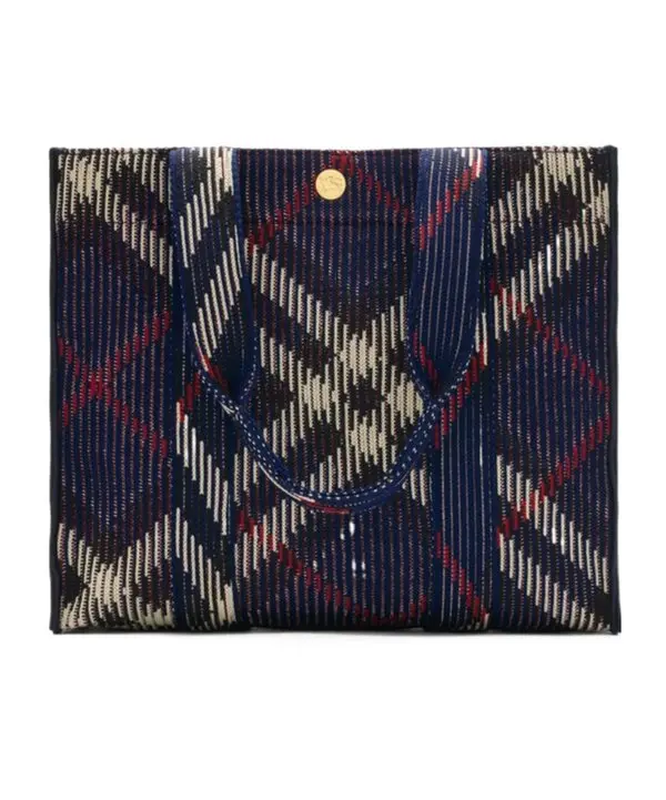 Burberry Check Pattern Tote Bag