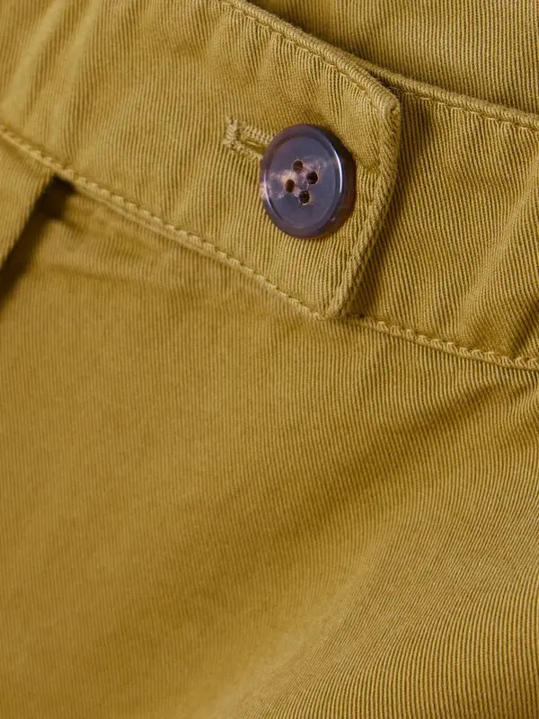 Dries Van Noten Wide-leg Trousers With Belt Loops - Mustard Yellow