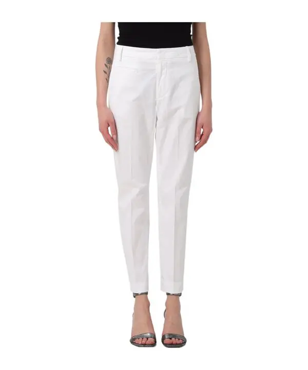 DONDUP Belt-loop Slacks - White
