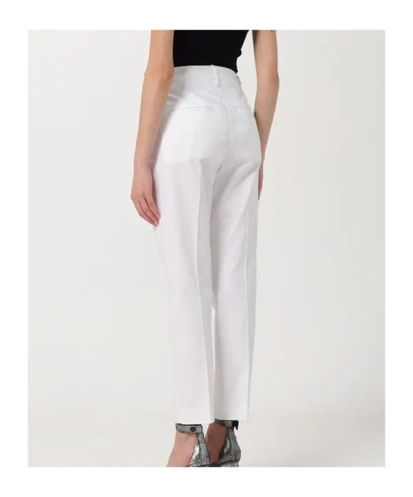 DONDUP Belt-loop Tailored Trousers - White