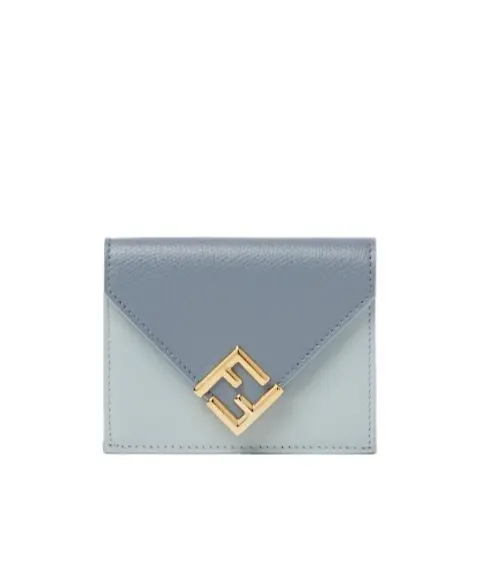 Fendi Ff Diamonds Tri-fold Wallet - Blue