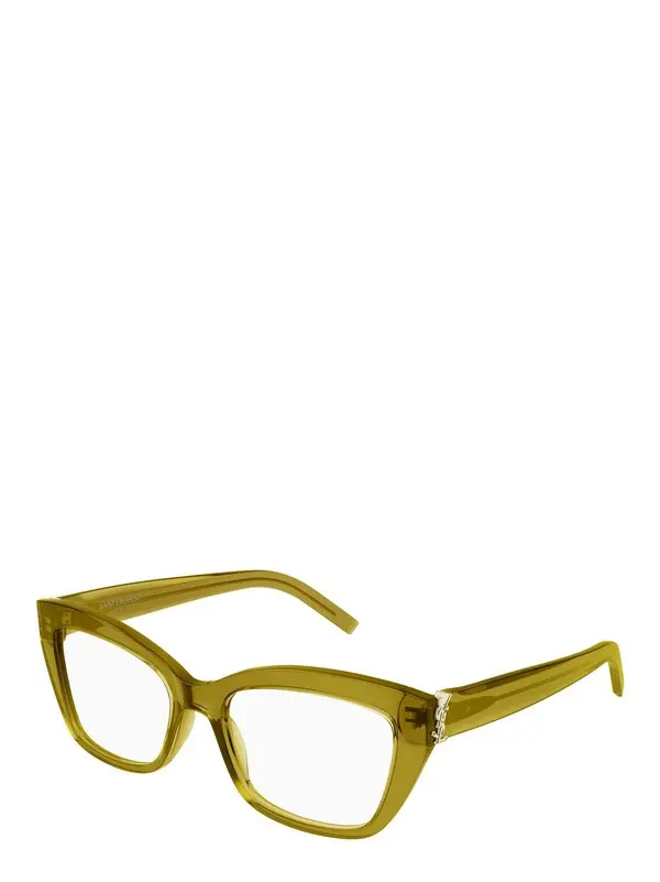 Saint Laurent Cat Eye Frame Eyeglasses - Brown