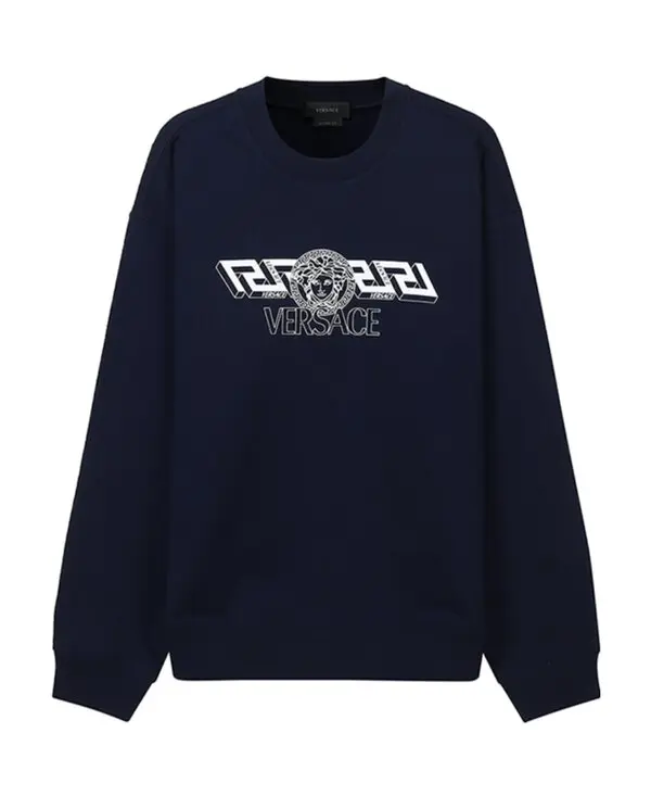 Versace Logo Print Crew Neck Jumper