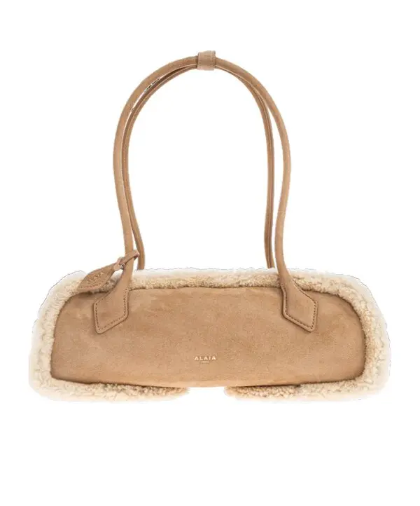 Alaïa Schultertasche - Beige