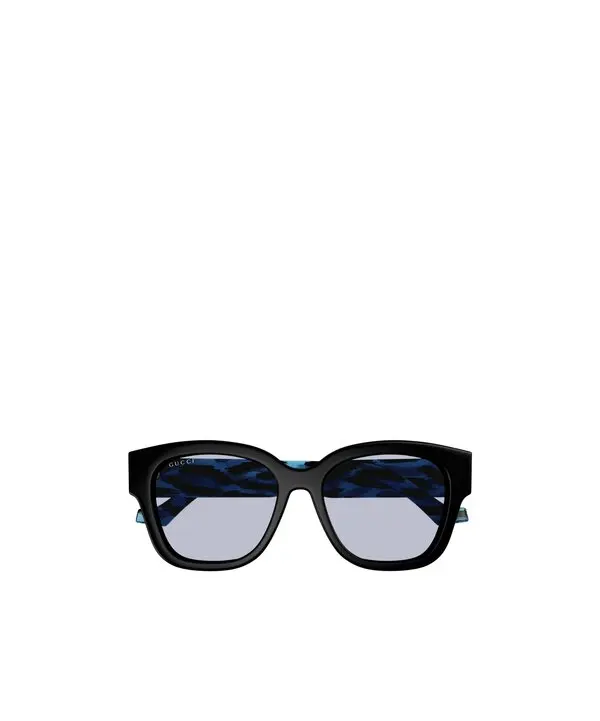 Gucci Low Nose Bridge Round Frame Sunglasses - Black