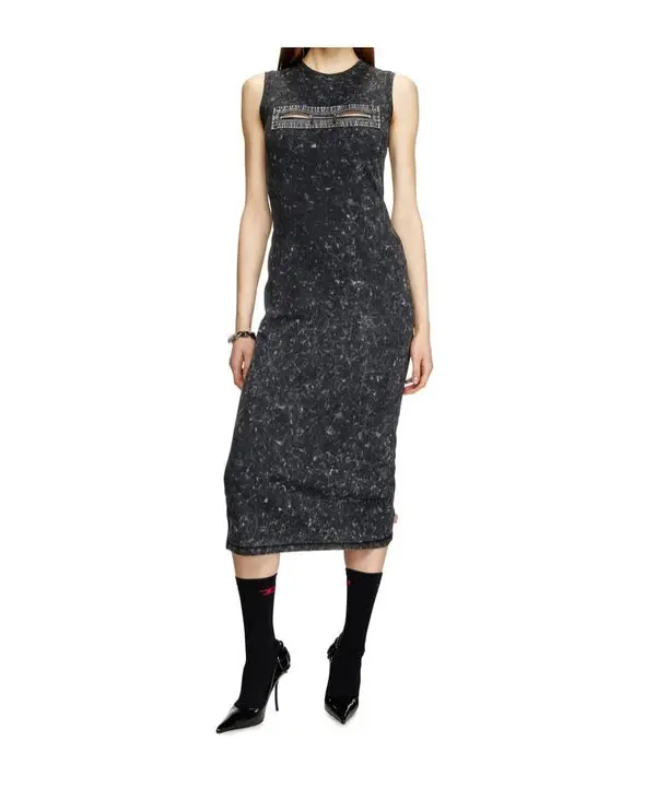 DIESEL® Sleeveless Midi Dress - Black