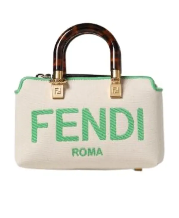 Fendi Logo Shoulder Bag - White
