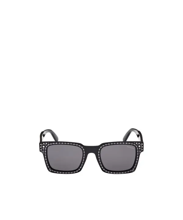Moncler X Palm Angels Embellished Square Frame Sunglasses - Gray