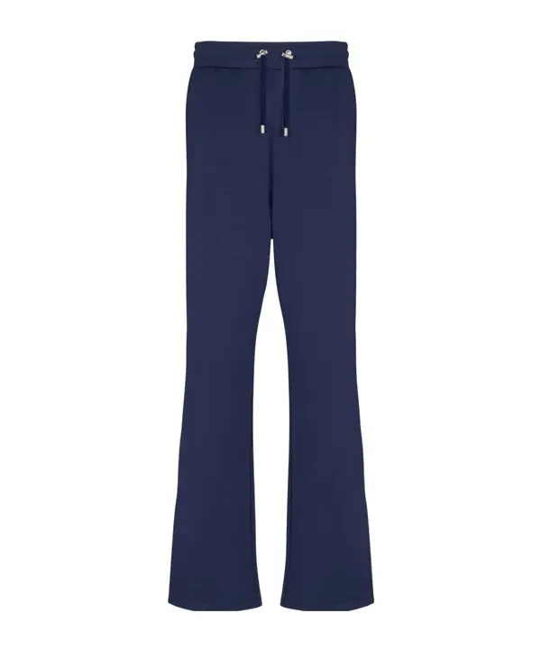 Balmain Logo Printed Straight-leg Sweatpants - Blue
