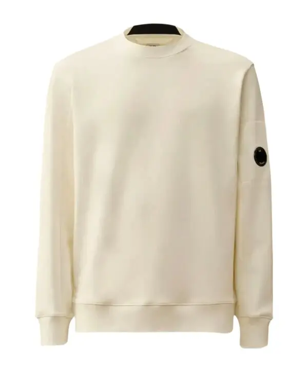 C.P. COMPANY Diagonal Raised Lens Sweatshirt - White