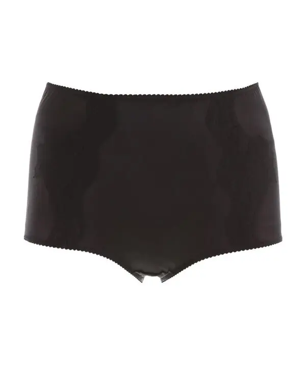Dolce & Gabbana Dolce Gabbana Lace Detailed Satin Briefs - Black