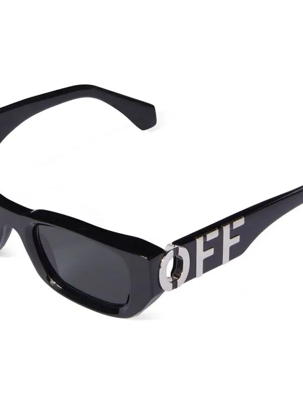 Off-White Rectangular Frame Sunglasses - Black