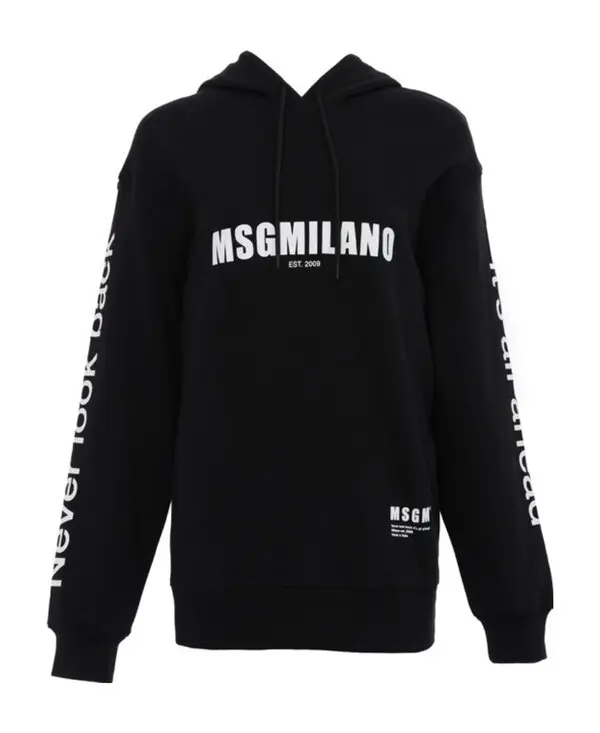 MSGM Logo Hooded Sweater - Black