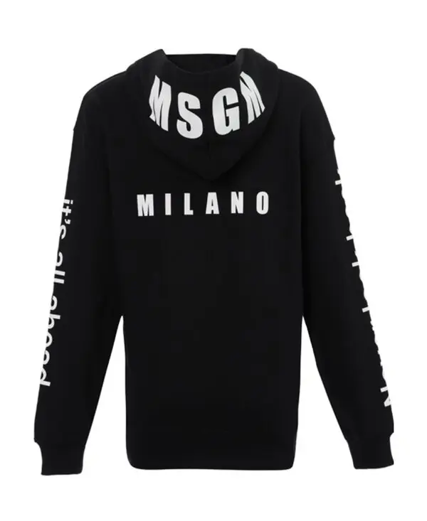 MSGM Logo Hooded Sweater - Black