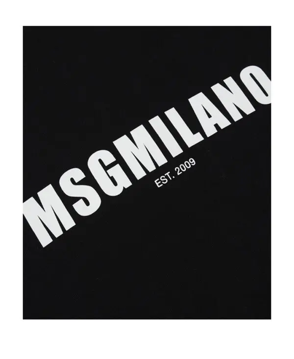 MSGM Logo Hooded Sweater - Black